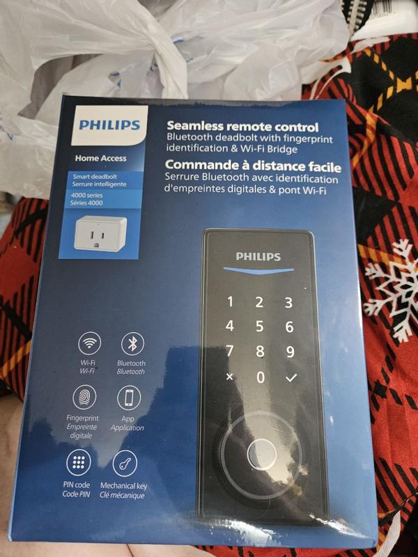 Philips Matte Black Smart Wi-Fi and Bluetooth Touchscreen Keypad ...