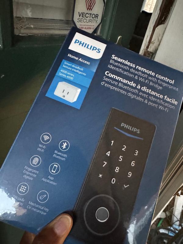 Philips Matte Black Smart Wi-Fi and Bluetooth Touchscreen Keypad ...