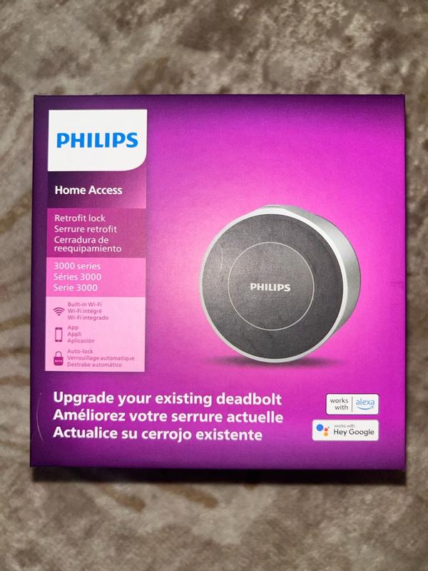 Philips 3000 Retrofit Black Smart Wi-Fi and Electronic Deadbolt Lock in ...