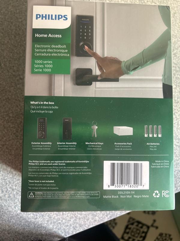 Philips 1000 Series Satin Nickel Touchscreen Keypad Electronic Deadbolt ...