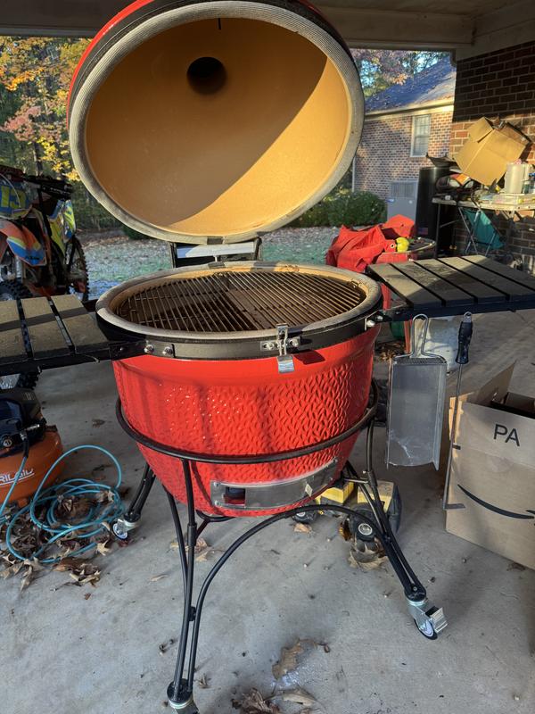 Kamado Joe Classic Joe II Stand Alone 18-in W Blaze Red Kamado Charcoal ...