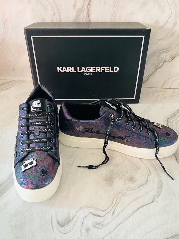 KARL LAGERFELD PARIS Cate Pins Lace Up Sneakers - Macy's