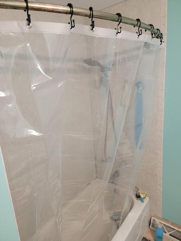 Kenney 70-in W x 70-in L Clear Solid EVA/PEVA Shower liner at Lowes.com