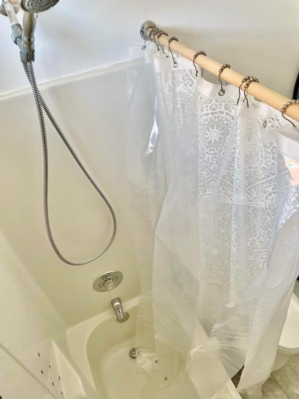 Kenney 70-in W x 70-in L Clear Solid EVA/PEVA Shower liner at Lowes.com