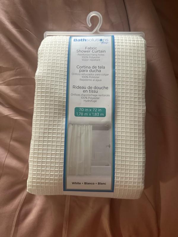 Kenney 70-in W x 70-in L White Solid Polyester Shower curtain in the ...