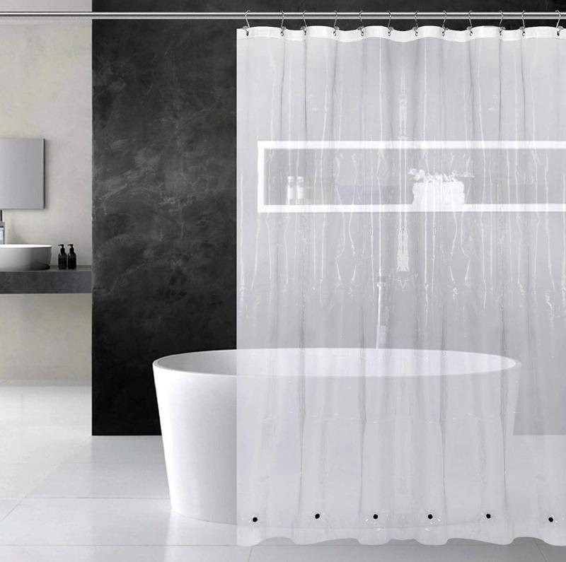 Kenney 70-in W x 70-in L Clear Solid Mildew Resistant EVA/PEVA Shower ...