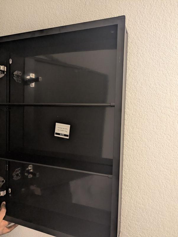 TETOTE 48 x 26 in Black Frameless Surface/Recessed Aluminum Mirrored ...