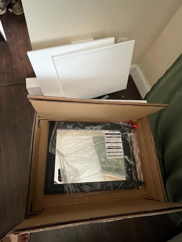 Keonjinn 24-in W x 36-in H Rectangle Brown Framed Wall Mirror in the ...