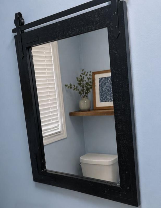 TETOTE 40 x 26 inch Bathroom Mirrors Wall Mirrors Rectangle Brown ...