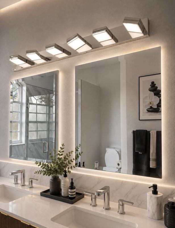 TETOTE 22x30 Inch Beveled Bathroom Mirrors Vanity Mirror Frameless ...