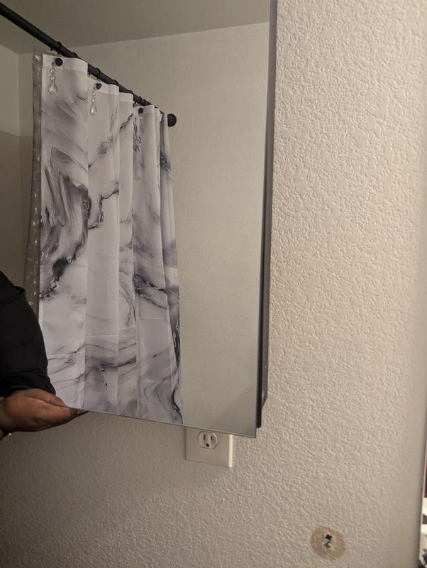 TETOTE 48 x 26 in Black Frameless Surface/Recessed Aluminum Mirrored ...