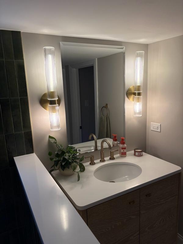 Keonjinn 55-in W x 36-in H Rectangle Silver Beveled Frameless Wall ...