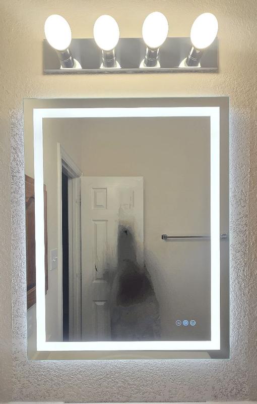 Keonjinn Bathroom Mirrors 48-in x 30-in Polished Frameless Rectangle ...