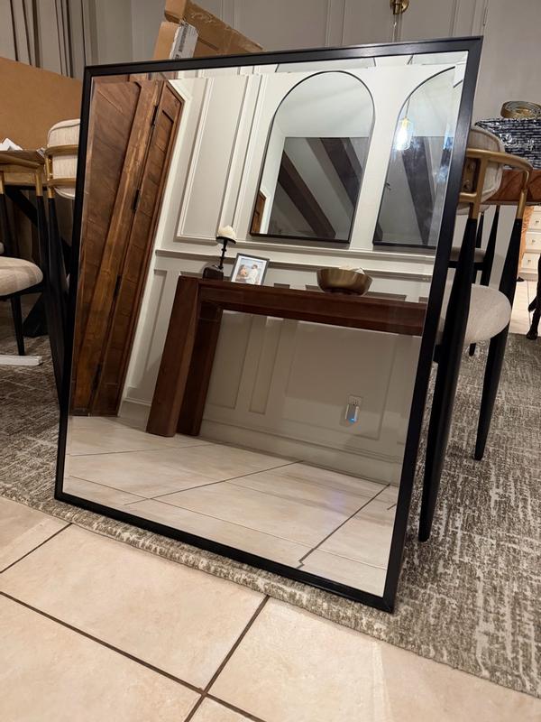 Keonjinn 60-in W x 36-in H Rectangle Gold Framed Wall Mirror in the ...