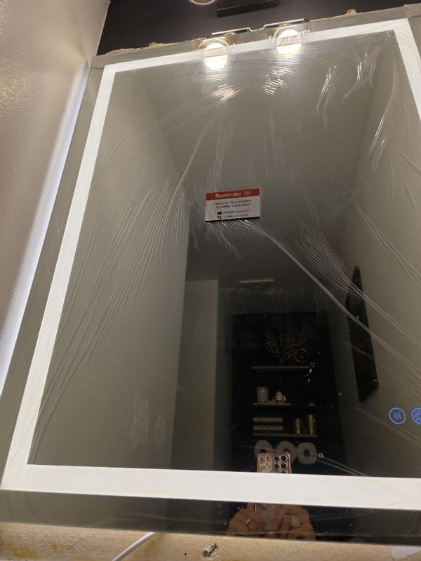 Keonjinn Bathroom Mirrors 28-in x 36-in Polished Frameless Rectangle ...