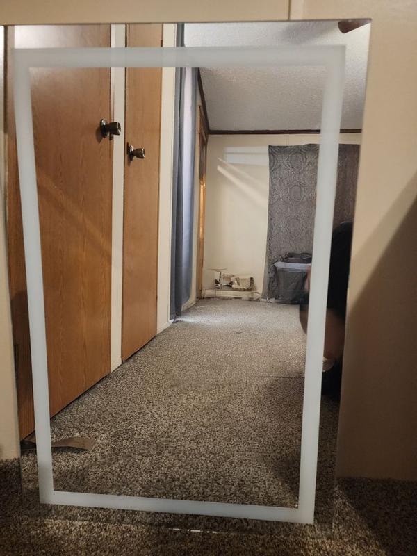 Keonjinn Bathroom Mirrors 48-in x 36-in Polished Frameless Rectangle ...