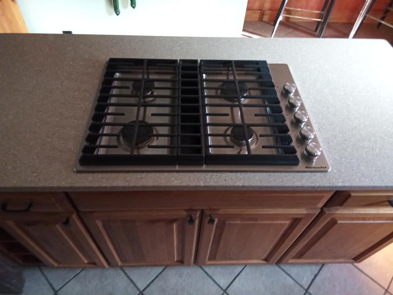 KitchenAid 30-in 4 Burners Stainless Steel Gas Cooktop with Downdraft ...