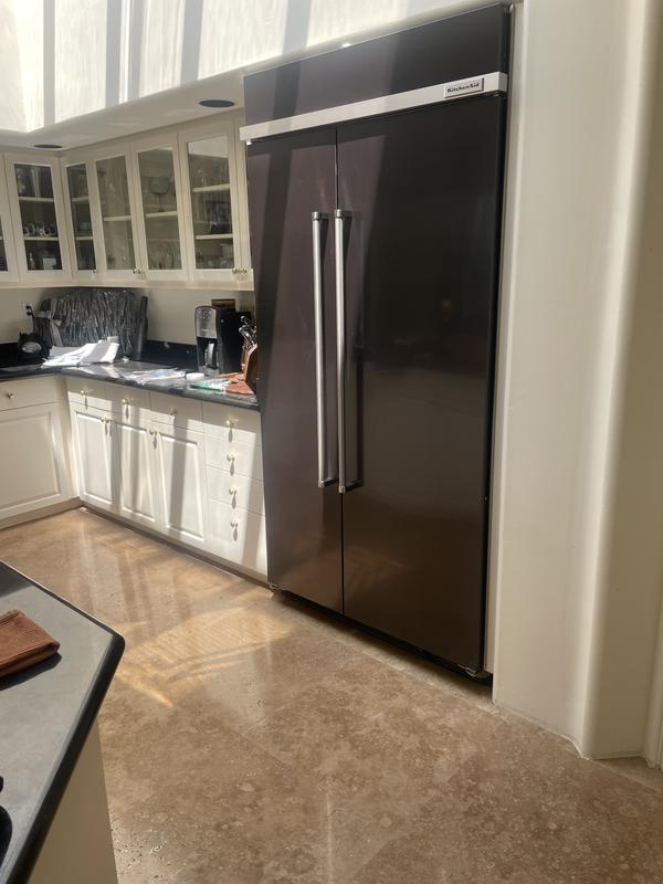 KitchenAid 25.5-cu ft Counter-depth Side-by-Side Refrigerator Built-In ...