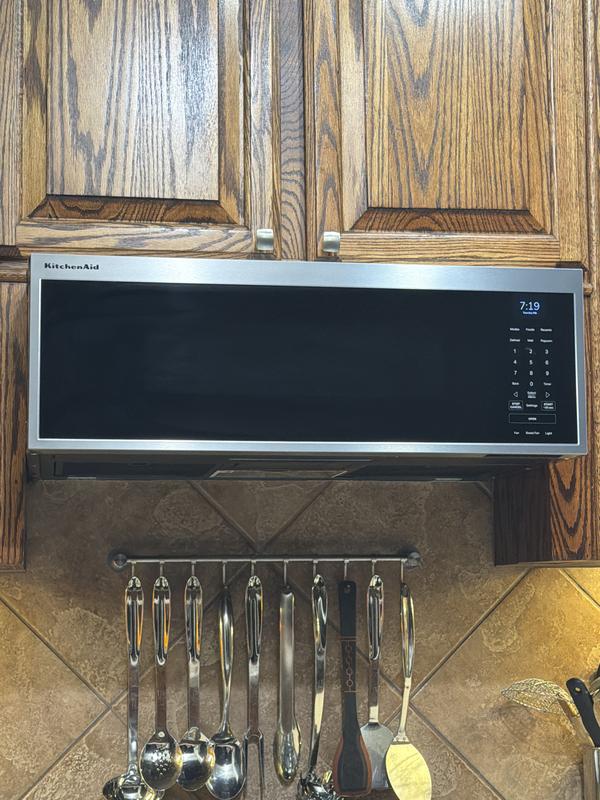 KitchenAid 1.1-cu ft Low Profile Over-the-Range Microwave with Sensor ...