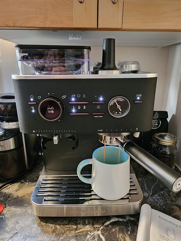 KitchenAid Semi Automatic Espresso Machine with Burr Grinder, KES6551 ...