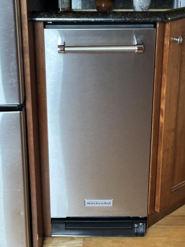 KitchenAid 15-in Stainless Steel Undercounter Trash Compactor ...
