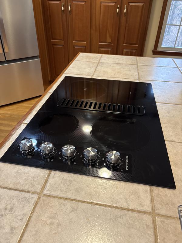 KitchenAid 30-in 4 Burners Smooth Surface (Radiant) Black Electric ...