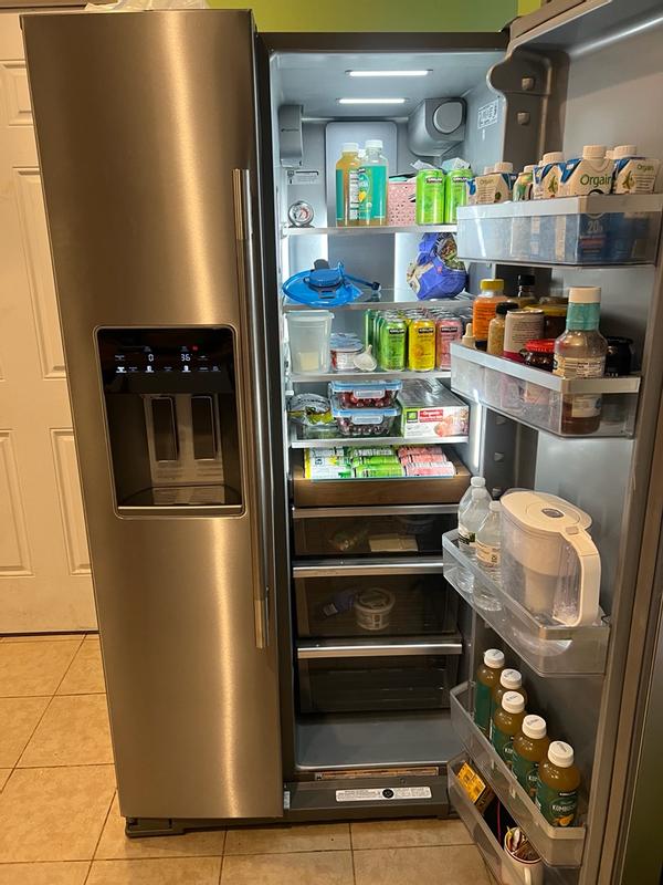 KitchenAid 28.7-cu ft Side-by-Side Refrigerator with Ice Maker ,Water ...