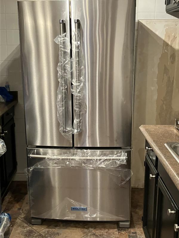 KitchenAid 22.1-cu ft French Door Refrigerator with Ice Maker and Water ...