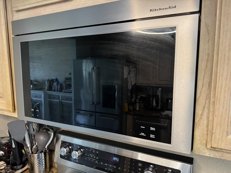 KitchenAid Flush Built-In 1.1-cu ft 1800-Watt Smart Over-the-Range True ...