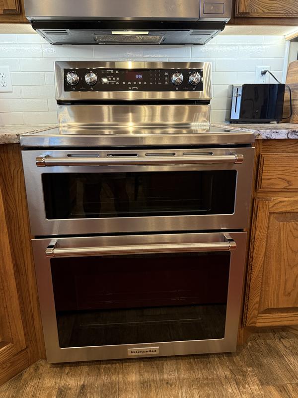 KitchenAid 30-in Glass Top 5 Burners 4.2-cu ft / 2.5-cu ft Self ...