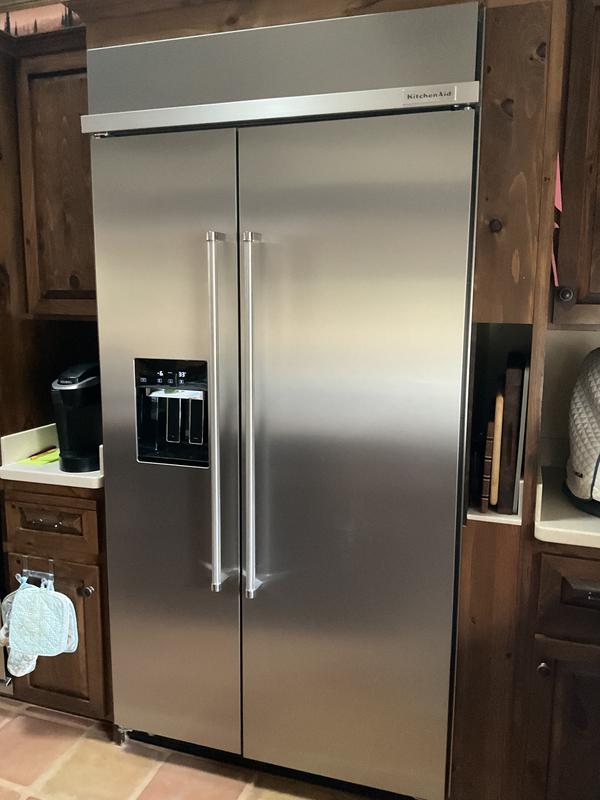 KitchenAid 29.4-cu ft Counter-depth Side-by-Side Refrigerator Built-In ...