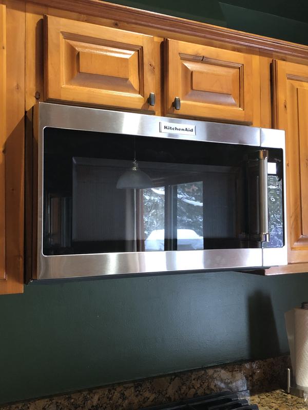 KitchenAid 2-cu ft 1000-Watt 29.88-in Over-the-Range Microwave with ...