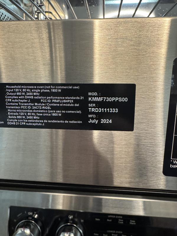 KitchenAid Flush Built-In 1.1-cu ft 1800-Watt Smart Over-the-Range True ...