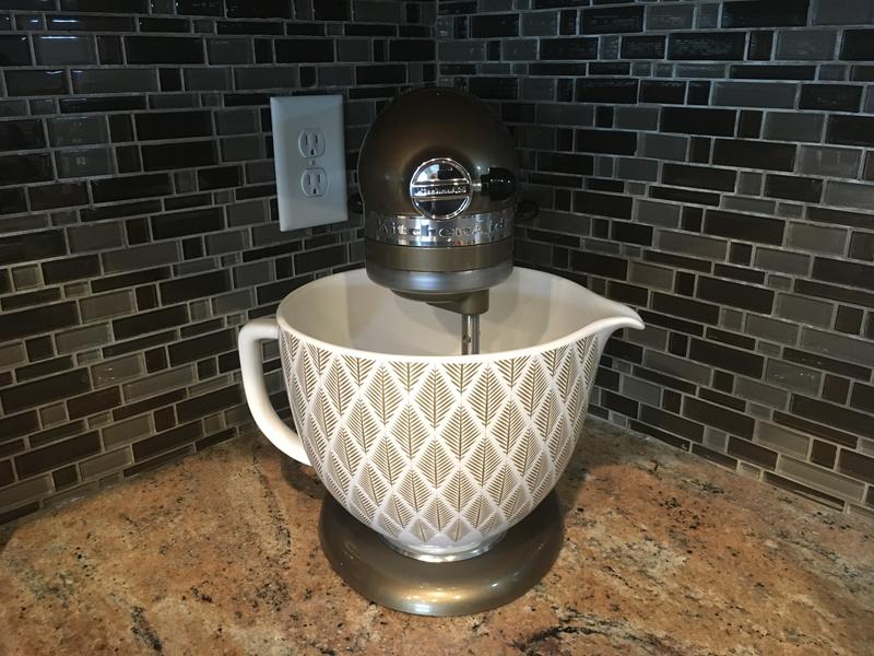 KitchenAid 5-Qt. Gold-Tone Conifer Ceramic Bowl KSM2CB5PGC - Macy's