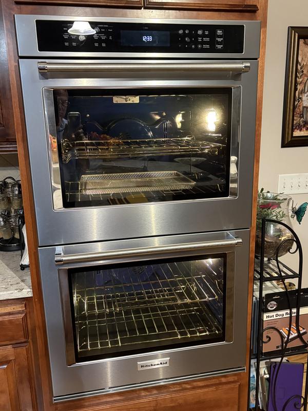 KitchenAid 30-in Double Electric Wall Oven with Air Fry Single-fan and ...