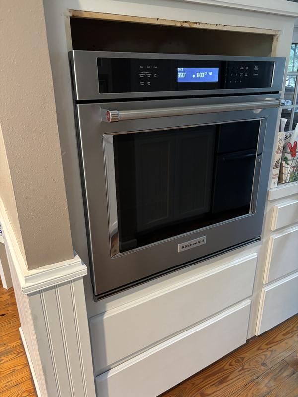 KitchenAid 30-in Single Electric Wall Oven with Air Fry Single-fan and ...