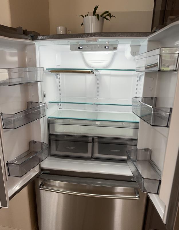 KitchenAid Counter-Depth 20-cu ft 3 -Door French Door Refrigerator with ...