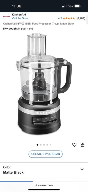 KitchenAid Easy Store 7-Cup Food Processor in Contour Silver, KFP0718CU ...