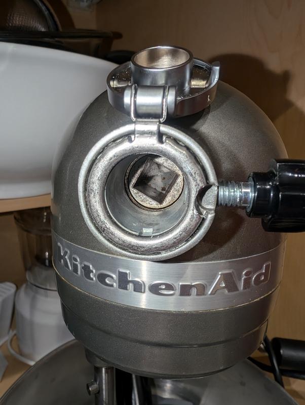 KitchenAid Gray Stainless steel Stand Mixer Food grinder attachment in ...