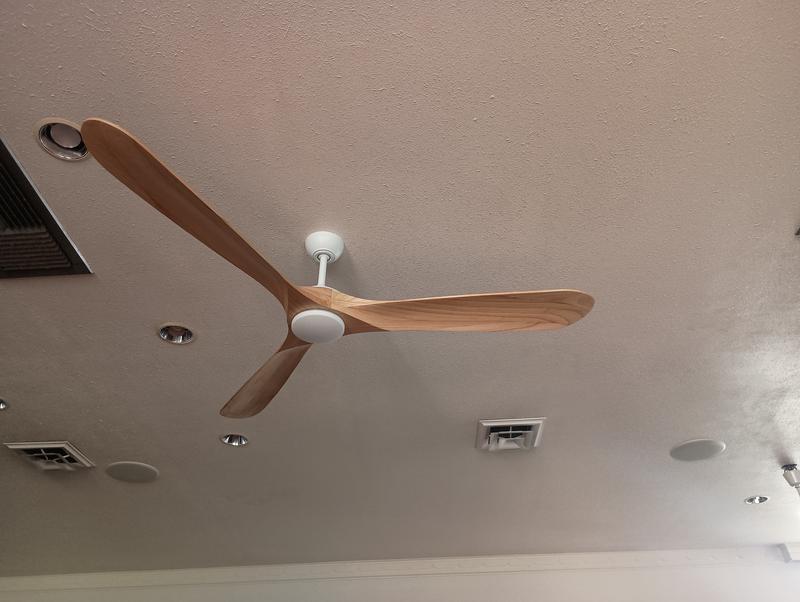 Kichler Mylo 80-in Matte White with White Maple Blades Adjustable White ...