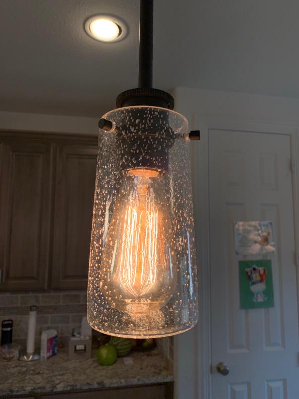 Kichler Braelyn 2-Light Olde Bronze Transitional Clear Glass Jar Mini ...