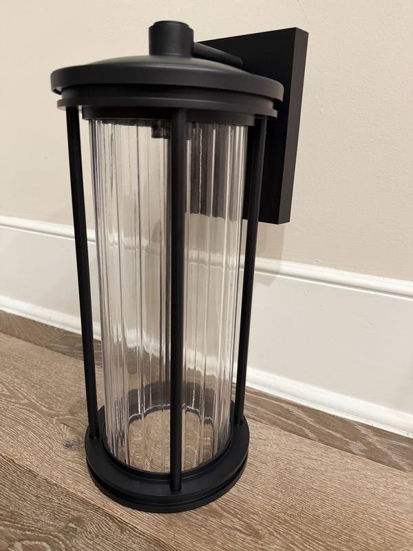 Kichler Barras 1 -Light 16-in H Black Hardwired Dark Sky Outdoor Wall ...