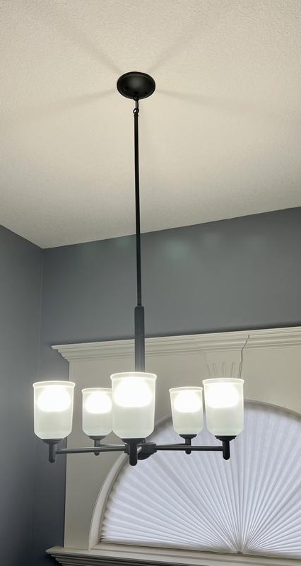 Kichler Shailene 5-Light Brushed Nickel Transitional Chandelier 43671NI ...
