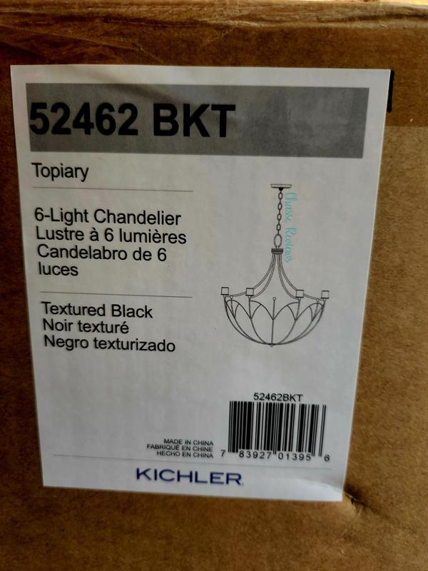 Kichler 52462BKT Textured Black Topiary 6 Light 28 Kichler 52462BKT Textured Black Topiary 6 Light 28