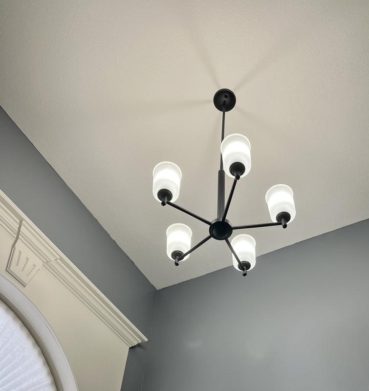 Kichler Shailene 5-Light Brushed Nickel Transitional Chandelier 43671NI ...