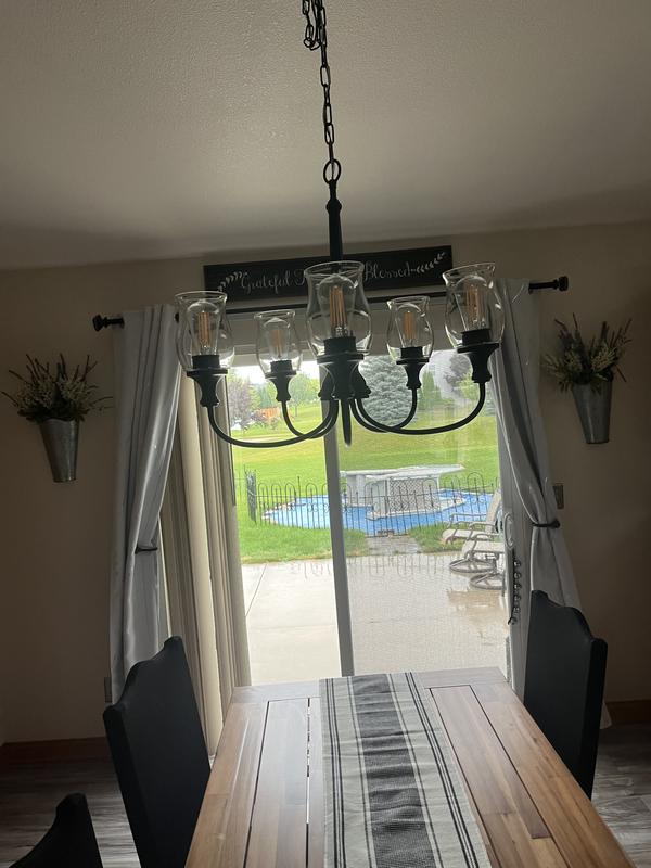 Kichler Melis 5-Light Black Farmhouse Chandelier 52468BK at Lowes.com