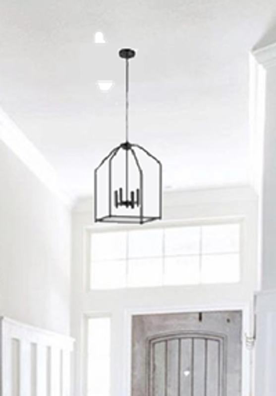 Kichler Madden 4 -Light Black Modern/contemporary Cage Square Medium ...