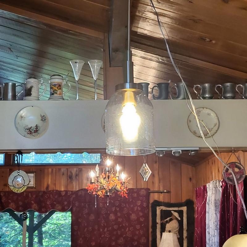 Kichler Madden Champagne Bronze Modern/Contemporary Clear Glass Bell ...