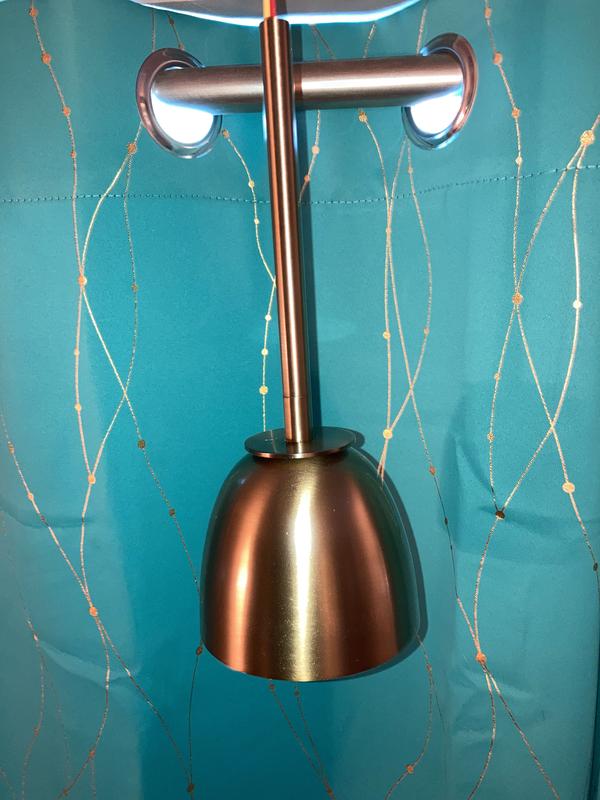 Kichler Baland Brushed Natural Brass Mid-century Frosted Glass Dome LED ...