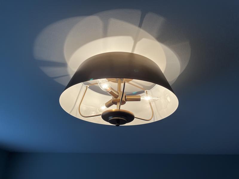 Kichler Luella 3-Light Brushed Natural Brass Traditional Drum Medium ...